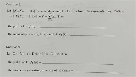 solved let {x1 x2 ⋯ xn} be a random sample of size n from