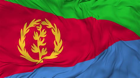 Eritrea Flag Seamless Looping Background Looped Bump Texture Cloth