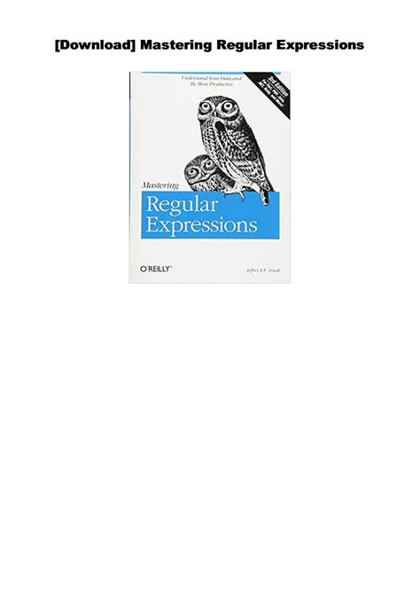 [pdf] mastering regular expressions