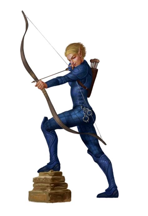 Female Half Elf Fighter Ranger Archer Pathfinder 2e Pfrpg Dnd Dandd 35 5e 5th Ed D Dungeons