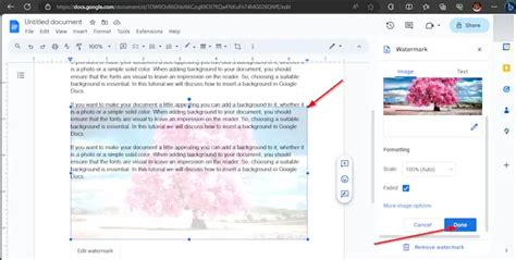 How To Insert Background Image In Google Docs
