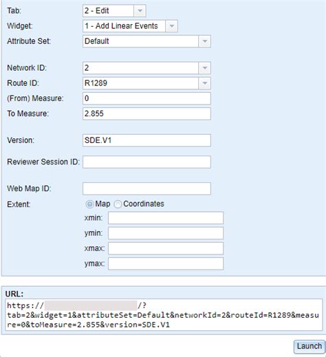 smart launching in the event editor through url parameters—arcgis pipeline referencing for