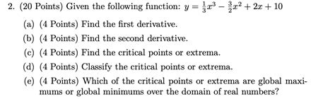 solved 2 20 points given the following function
