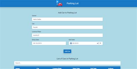 simple parking lot in javascript with source code source code and projects