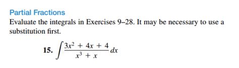 solved partial fractions evaluate the integrals in exercises