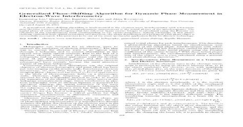 download pdf generalized phase shifting algorithm for dynamic phase measurement in electron