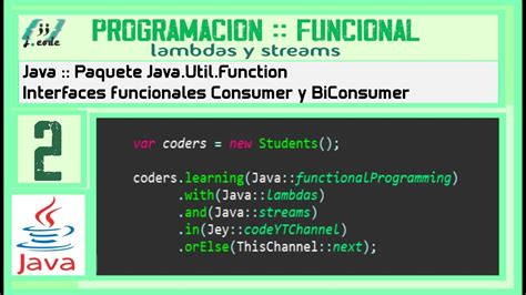 Programación FUNCIONAL en JAVA CONSUMER BICONSUMER Lambdas en