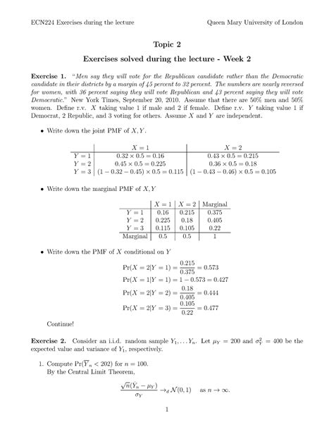 lecture exercises topic 2 week2 topic 2 exercises solved during the lecture week 2 exercise