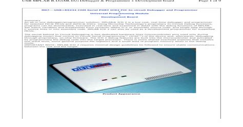 pdf usb mplab icd 2 mcd 2 debugger and programmer … manual pdf · usb mplab icd 2 mcd 2