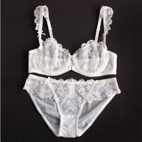 2017 Sexy Lace Thin Cup Shelf Bra Underwear Push Up Underwire Women Bras And Panty Sets From