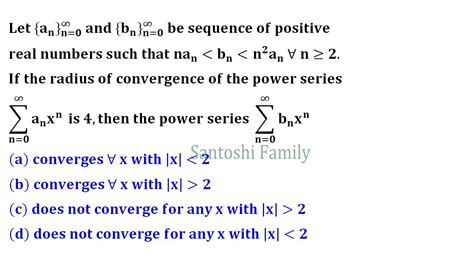 radius of convergence power series real analysis gate iiser iit jam 2019 real analysis