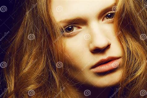 Portrait Of Young Beautiful Girl With Long Ginger Hair Stock Image Image Of Erotic Hairstyle
