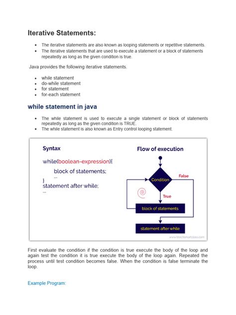 iterative statement pdf programming paradigms computer science