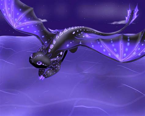 Purple Night Fury How Train Your Dragon Night Fury Dragon Dragon Sketch