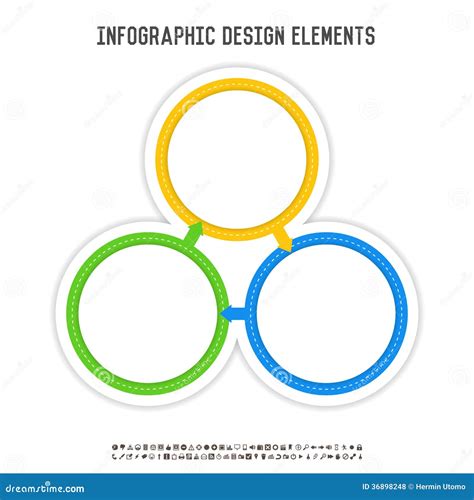 Three Circle Infographics Stock Vector Illustration Of Design 36898248