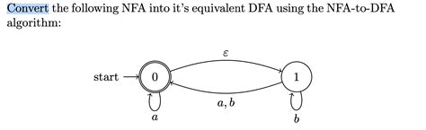 solved convert the following nfa into it s equivalent dfa
