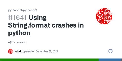 Using String Format Crashes In Python Issue Pythonnet