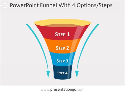 Funnel Diagram For PowerPoint With 4 Steps