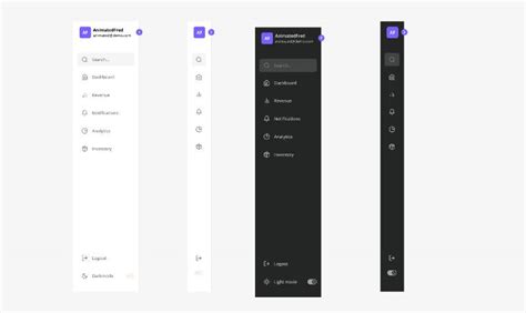 Sidebar Navigation Figma Template UI4Free