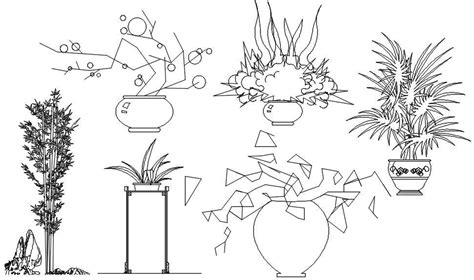 2D Blocks Of Trees And Plants In AutoCAD Drawing Dwg File CAD File