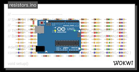 Resistors Ino Copy Wokwi ESP32 STM32 Arduino Simulator