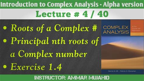 root of a complex number principal nth root complex analysis lecture 4 youtube