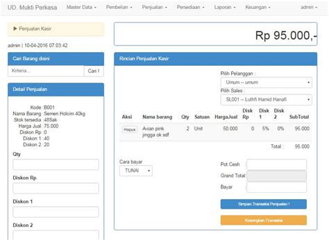contoh program kasir dengan php file programmassage