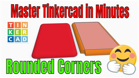 A Tinkercad Trick To Create A Rounded Rectangle In An Instant Youtube