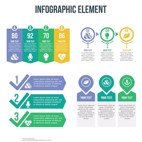 Premium Vector Four Infographic Template With Checklist And Pricelist