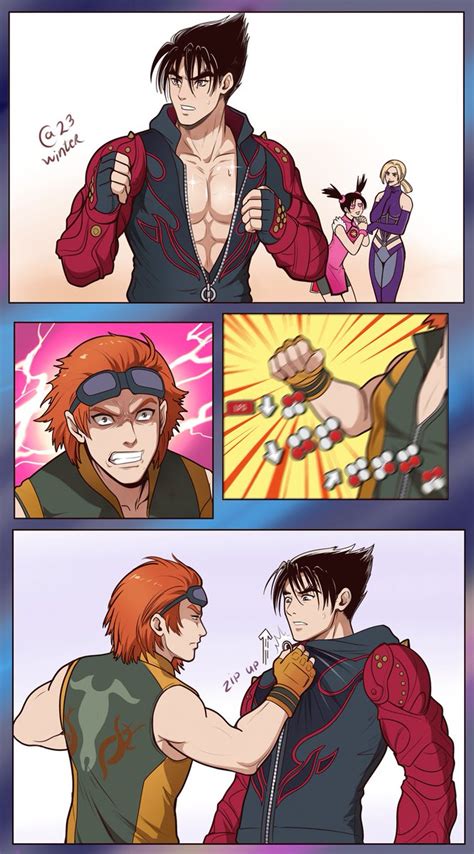 Kazama Jin Ling Xiaoyu Nina Williams And Hwoarang Tekken And 1 More Drawn By Autumn Sacura