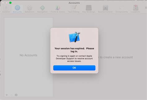 Xcode Your Session Has Expired Please Log In Try Signing In Again Or