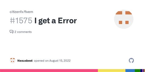 I Get A Error Issue 1575 Citizenfx Fivem GitHub