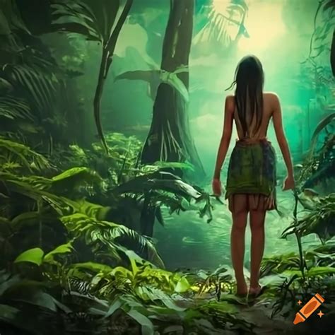 Woman Alone In The Jungle On Craiyon