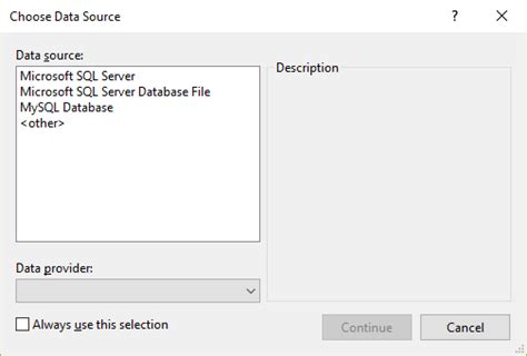 Entity Framework SQLite Not Listed In Data Sources Window Stack