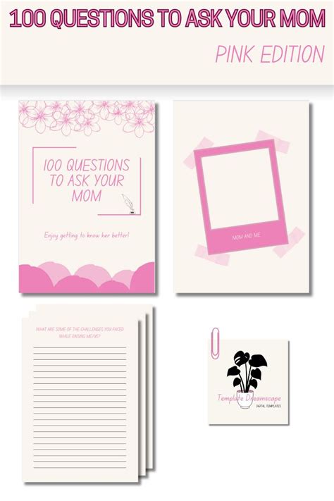 100 Questions To Ask Your Mom Mom S Memories Template
