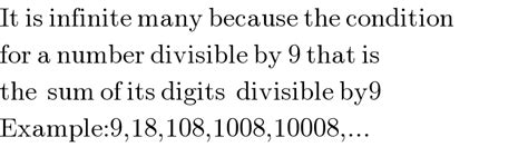 how many n digit integers are divisible by 9 tinku tara