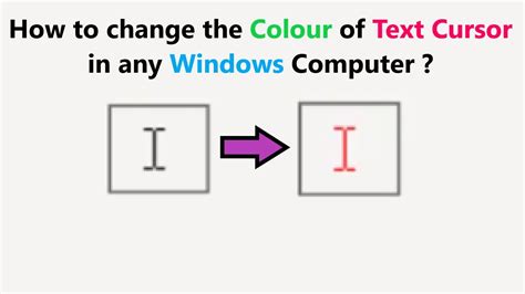 How To Change The Colour Of Text Cursor In Any Windows Computer YouTube