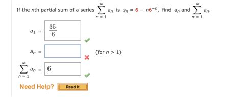 solved if the nth partial sum of a series ∑n 1∞an ﻿is