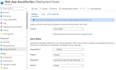how to deploy web app for ci cd pipeline using azure devops golinuxcloud