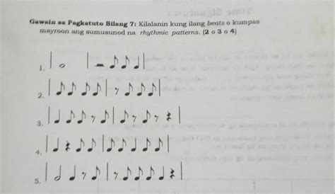 Gawain Sa Pagkatuto Bilang 7 Kilalanin Kung Ilang Beats O Kumpas