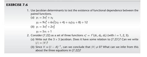 solved 1 use jacobian determinants to test the existence of