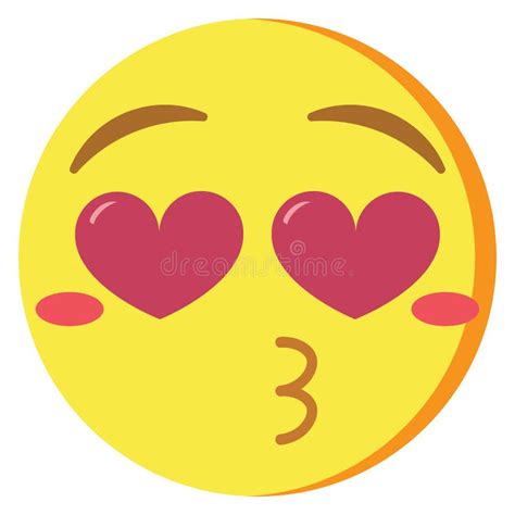 Cute Kawaii Emoji Kissing Colorful Isolated Stock Illustration Illustration Of Avatar