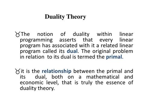 duality in linear programming