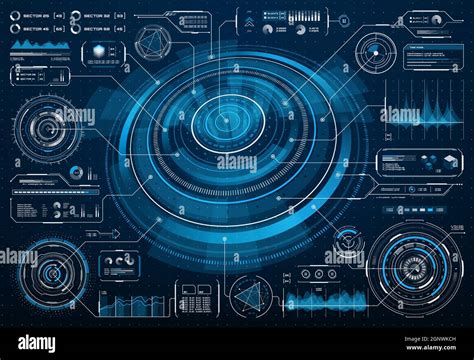 HUD Futuristic Screen Interface Or Sci Fi Infographic With Big Data