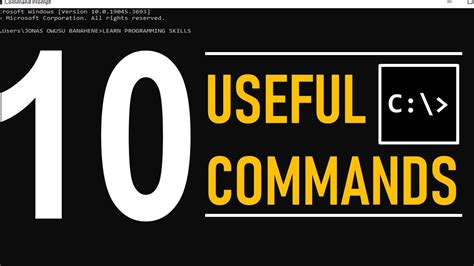Useful COMMAND PROMPT Commands You Should Know YouTube