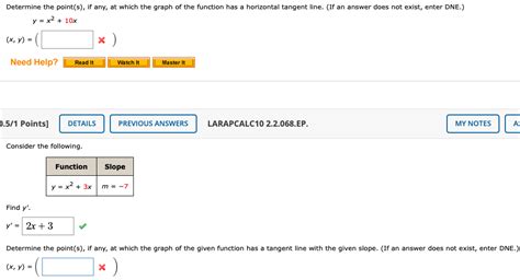 solved determine the point s if any at which the graph of