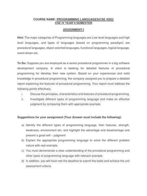 assignment pdf computer programming programming paradigms