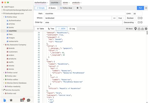 Table Tree And JSON View For Firestore Collections Firefoo