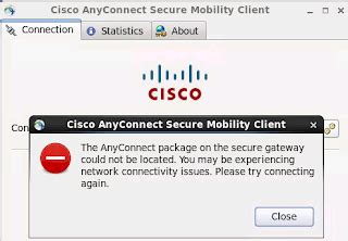 Cisco Anyconnect Error The AnyConnect Package On The Secure Gateway