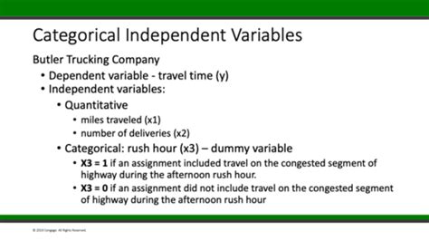 ch 7 p2 linear regression with categorical variables flashcards quizlet